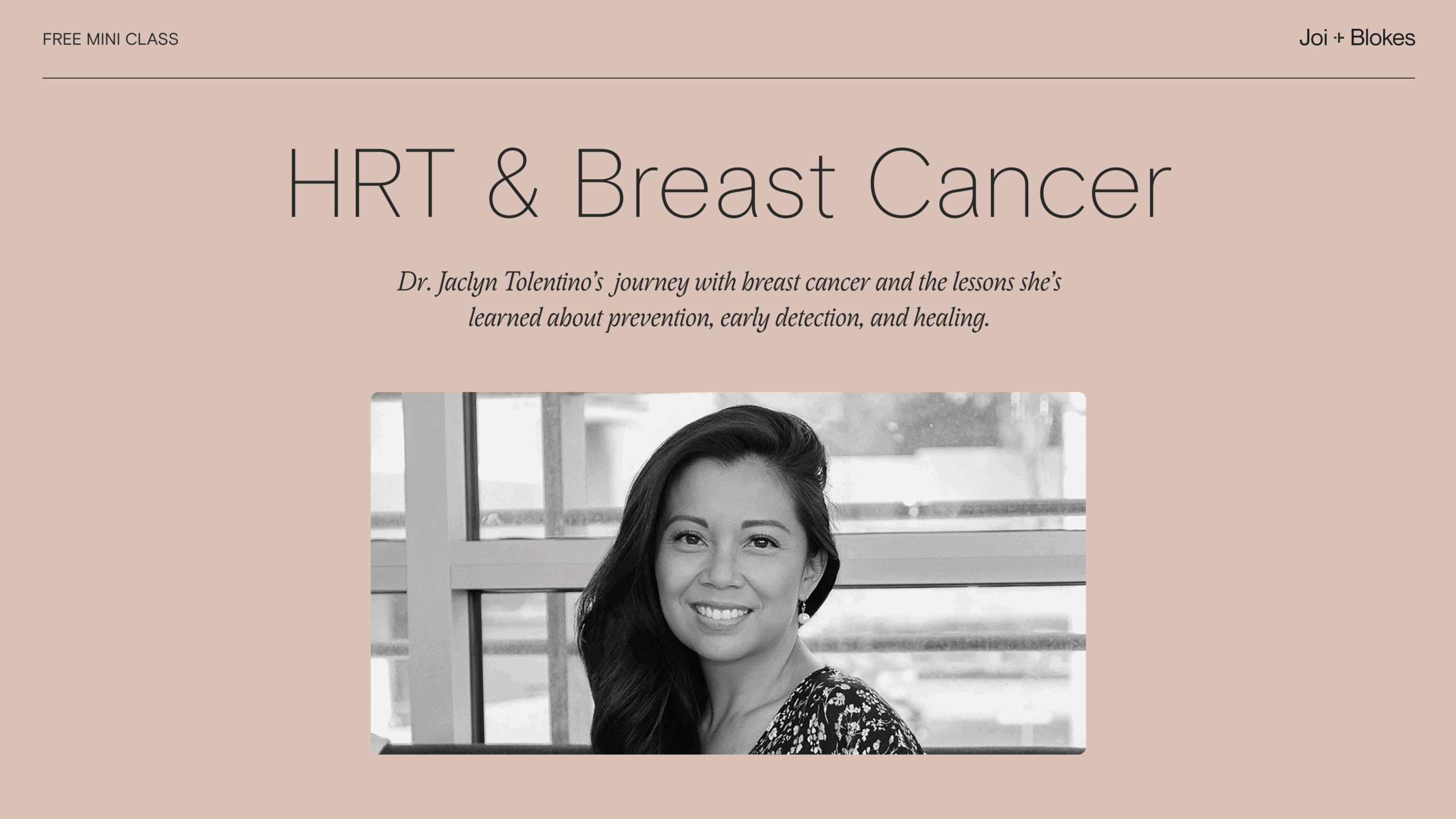 HRT & Breast Cancer | Joi Webinar
